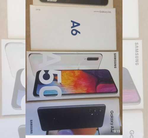 Коробки от телефонов samsung galaxy A6,A32,A50