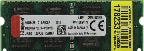 Модуль памяти Kingston valueram LV SO-dimm DDR3 di