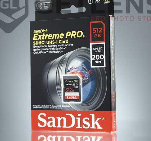 Карта памяти SanDisk sdxc 512GB Extreme Pro U3 4K