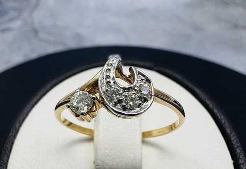 Золотое кольцо 585 с бриллиантами