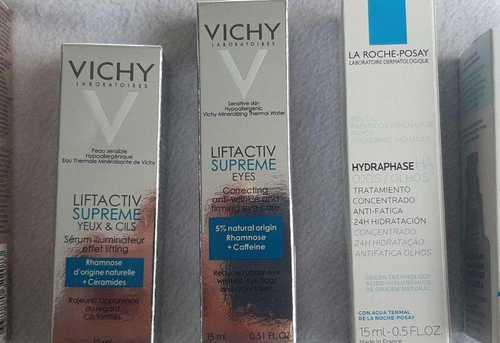 Крем уход за кожей вокруг глаз vichi и LA roche