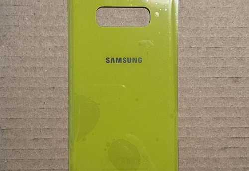 Задняя крышка Samsung Galaxy S10e (жёлтая) Аналог