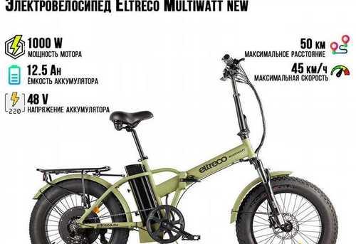 Электровелосипед Eltreco multiwatt NEW хаки-2330
