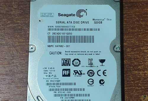 Seagate ST320LT020, 320гб, HDD, SATA II, 2.5"