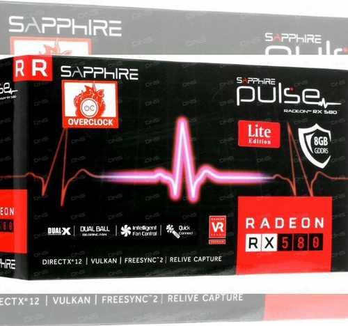 Видеокарта rx580 8gb sapphire pulse