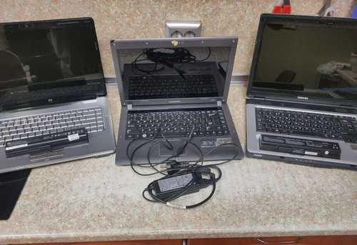 3 ноутбука toshiba l300, Samsung r425, hp dv5
