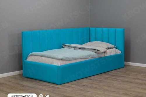 Кровать детская голубая