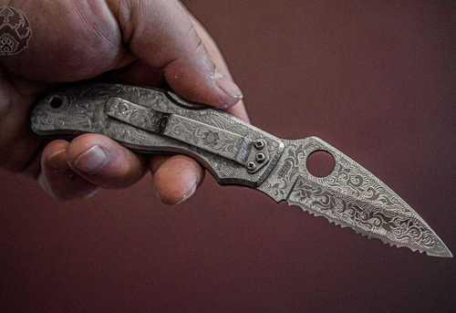 Нож складной Spyderco подарочный