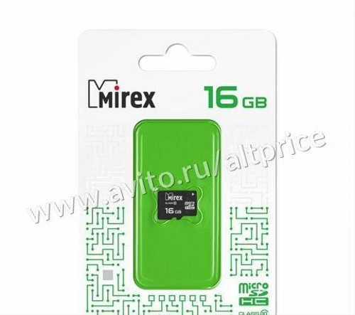 Карта памяти microsdhc 16GB Mirex Class 10