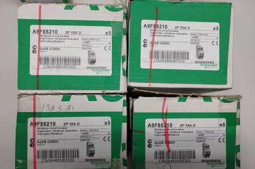 Schneider Electric A9F85210 iC60H D 10A 2P 10кА