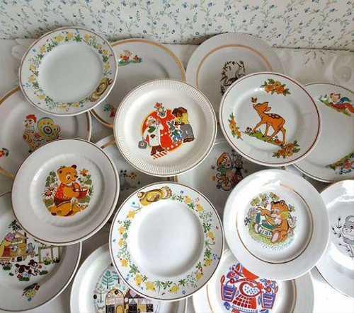 Детские тарелки фарфор СССР