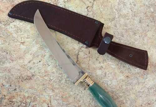 Нож кованый "Джинн" пчак 95х18 стаб.клён зелёный