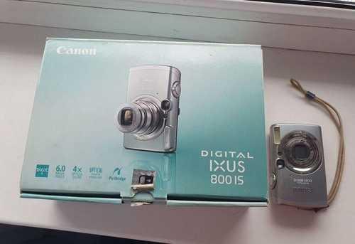 Компактный фотоаппарат canon ixus digital 800 is