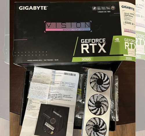 Видеокарта Gigabyte RTX 3060 vision 12 gb