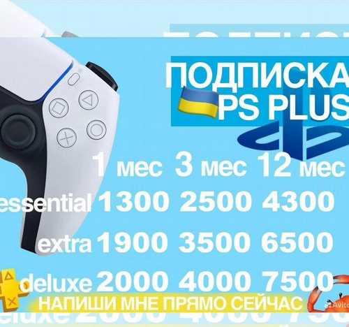 Подписка Ps Plus Extra Украина