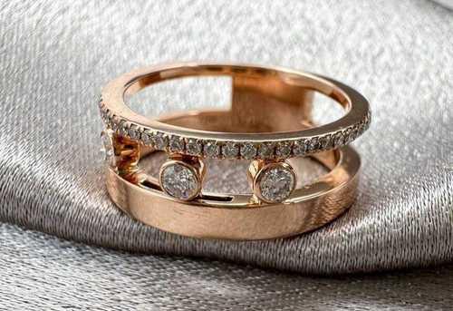 Золотое кольцо с бриллиантами 750 проба 6.67 гр