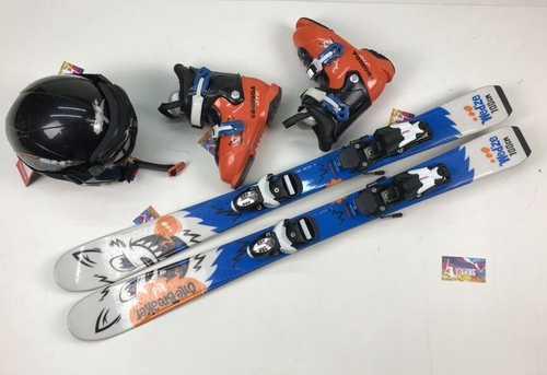 Горные лыжи детские 100, ботинки, шлем, маска