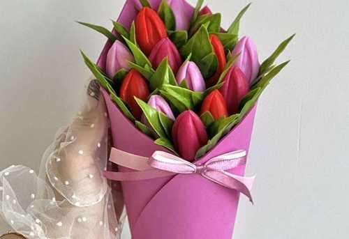 Мыло букеты подарки тюльпаны цветы