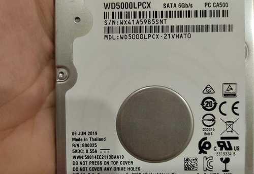 0.5 тб Жесткий диск WD Blue Mobile WD5000lpcx