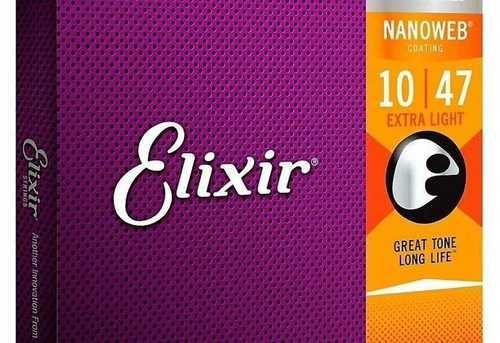 Струны для гитары Elixir 11002 NanoWeb Extra Light