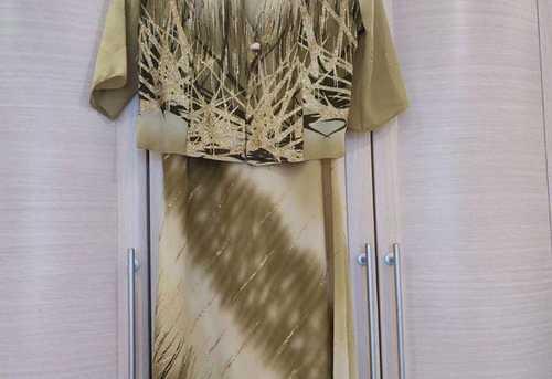 Нарядное платье с блесками р 50