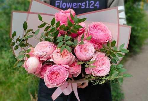 Кустовая роза цветы Flowers124 букеты фисташка