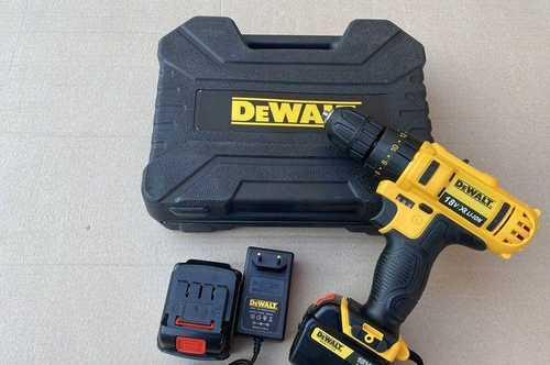 Шуруповерт dewalt 18v ударный, с набором