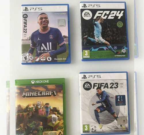 Fifa 22, fifa 23, fifa 24-ps5;Minecraft xbox one