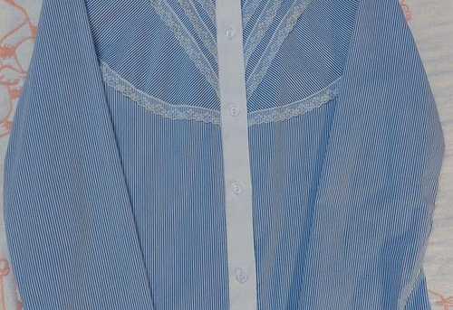 Блузка для девочки р-р 146-152 голубая