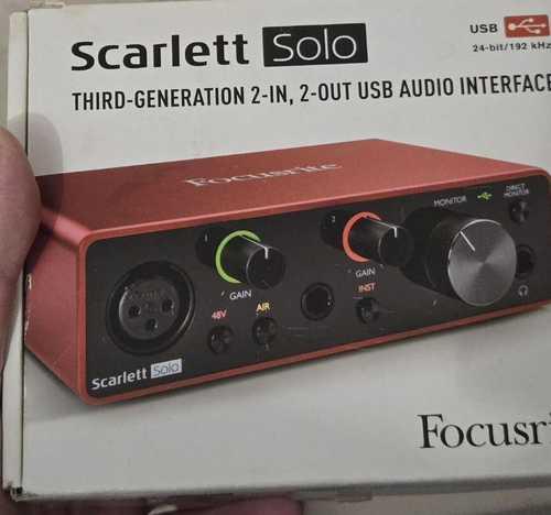 Звуковая карта focusrite scarlett solo 3rd gen