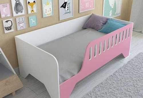 Кровать детская Астра 13 Белый/Розовый