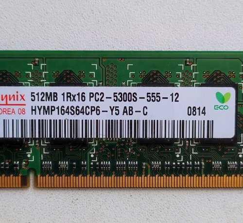 Hynix 512 MB sodimm DDR2 PC2-5300S-555-12