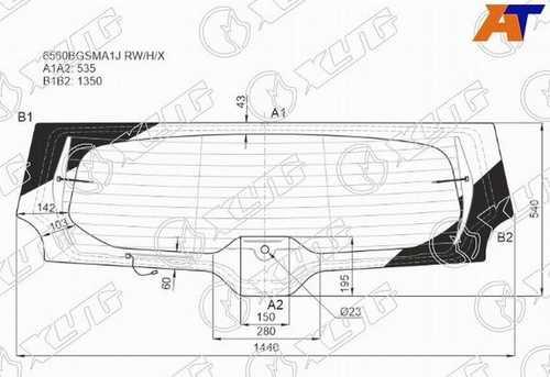 Стекло заднее peugeot 5008