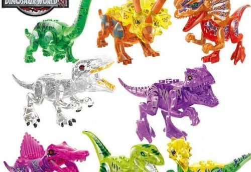 Набор динозавров, 8 штук, новый, аналог Лего /Lego