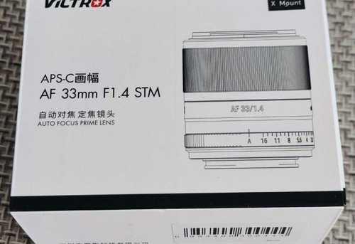 Объектив Viltrox 33mm f/1.4 Fujifilm x-mount новый