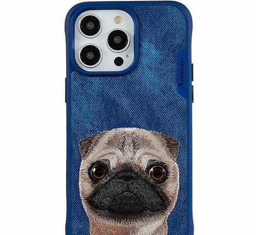 Чехол для iPhone 14 Pro Max Nimmy Dog с вышивкой