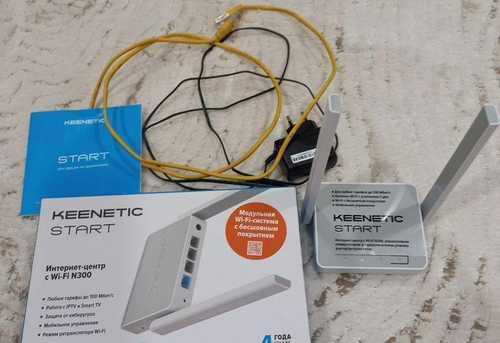 Wi-Fi роутер keenetic Start, N300, белый