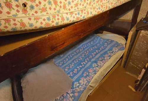 Двухъярусная кровать бу 2,0х0,85х,1,6 м с матрасам