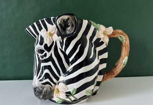 Кашпо для цветов, ваза Зебра керамика Италия