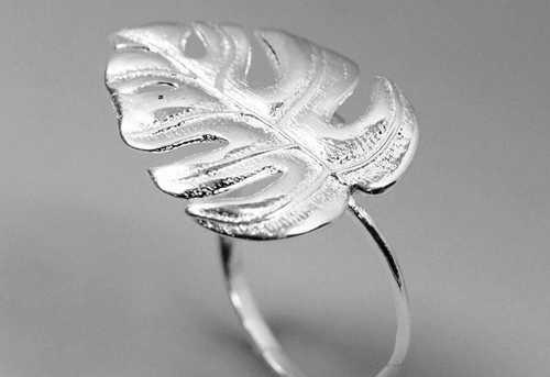 Серебряное кольцо пальмовый лист Sakura Dream