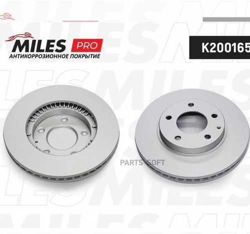 Miles K200165 Диск тормозной (серия PRO с антикоррозионным покрытием) mazda MP-V 99/xedox 9 93- пере