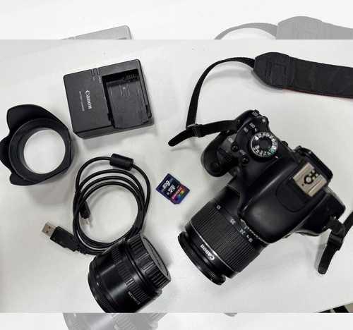 Продам фотоаппарат Canon 600D два объектива