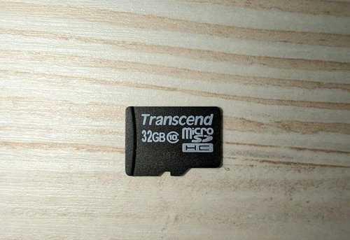 Карта памяти MicroSD transcend 32Gb 10 class