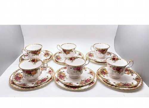 Чайные тройки - чашки с блюдцами Royal Albert 6шт