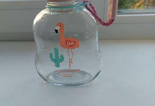 Бутылочка для воды стеклянная