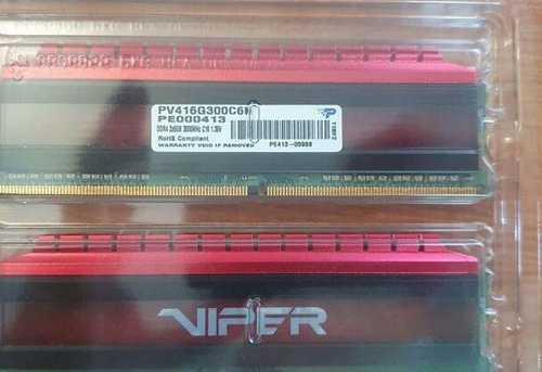 Patriot viper DDR4 16Gb (2x8Gb) 3000mhZ CL16