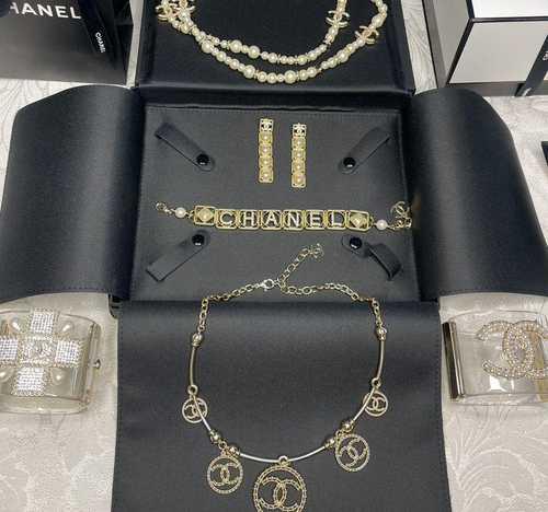 Chanel браслет серьги колье