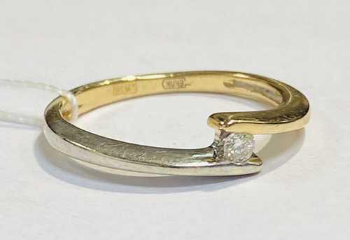 Золотое кольцо с бриллиантом (24100)*