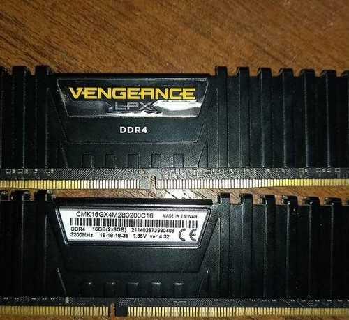 Оперативная память Corsair Vengeance 2x8 DDR4 3200