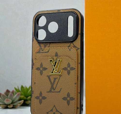 Чехол Louis Vuitton с картхолдером iPhone 17 Pro